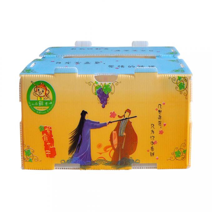 100L Blue PP Corrugated Pallet Box Foldable Coaming Container Bins