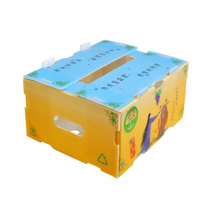 100L Blue PP Corrugated Pallet Box Foldable Coaming Container Bins