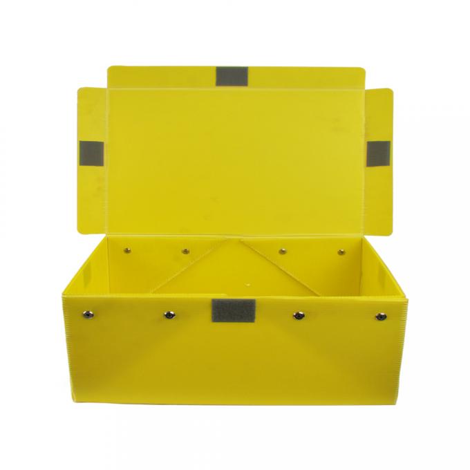 100L Blue PP Corrugated Pallet Box Foldable Coaming Container Bins