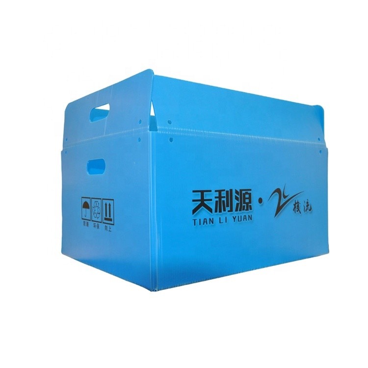 PP Corrugated Plastic Turnover Box Black Correx Packaging Boxes